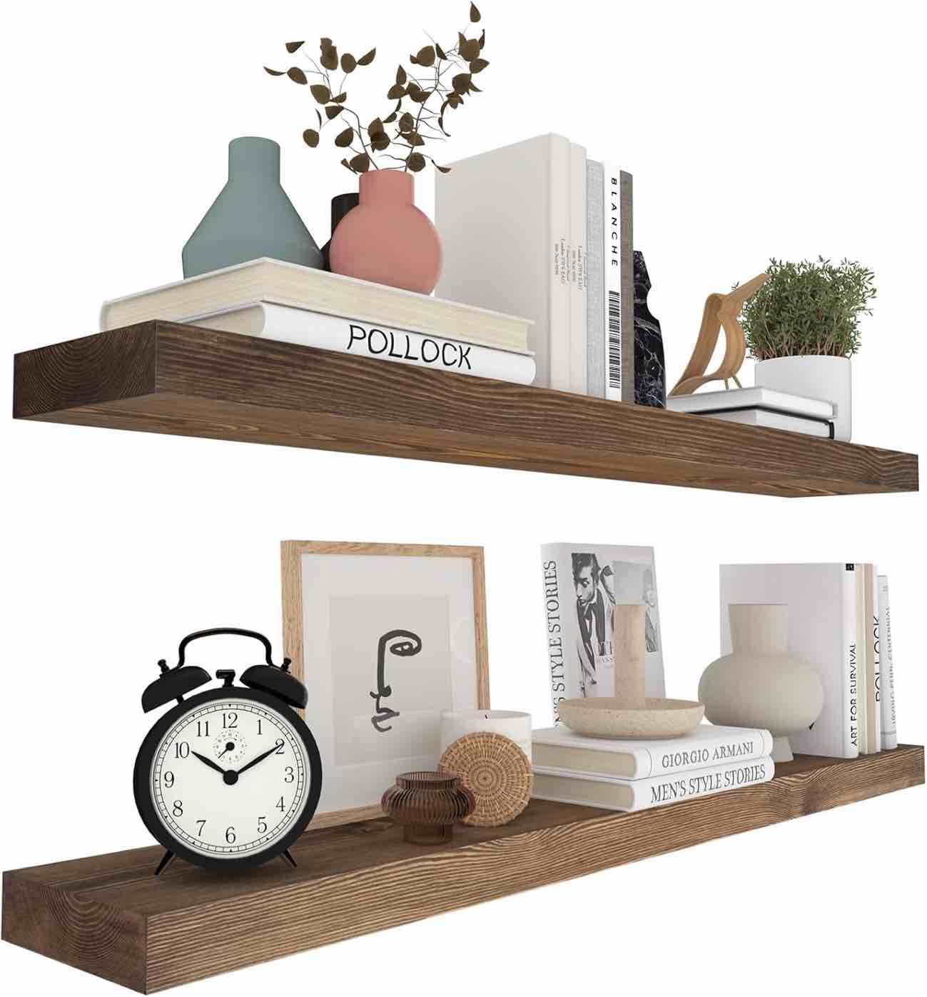 ( similar) Wood Floating Shelves,36 inch Rustic Wood Wall Shelves for ...
