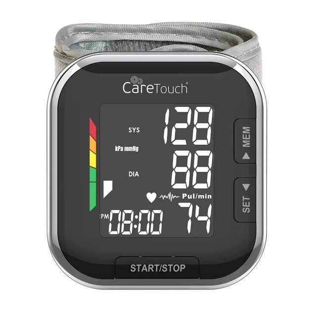 Care Touch Platinum Black Wrist Blood Pressure Monitor, Automatic BP ...