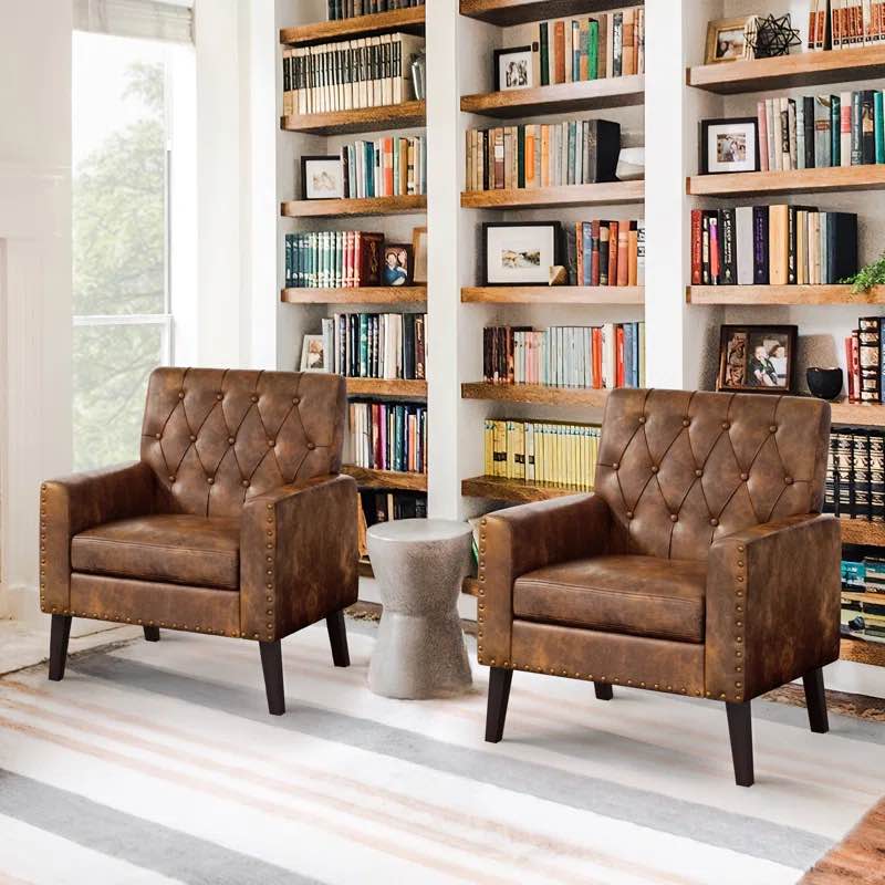 Asaria 28.5" W Linen Armchair