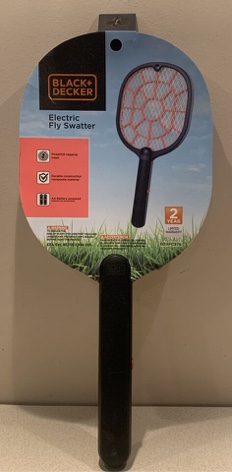 Black + Decker Electric Fly Swatter Battery Powered Tennis Racket Zapper.