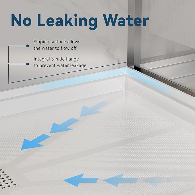 Samuel mueller linear shower base with single threshold 48”w 36” 1x4”h ...