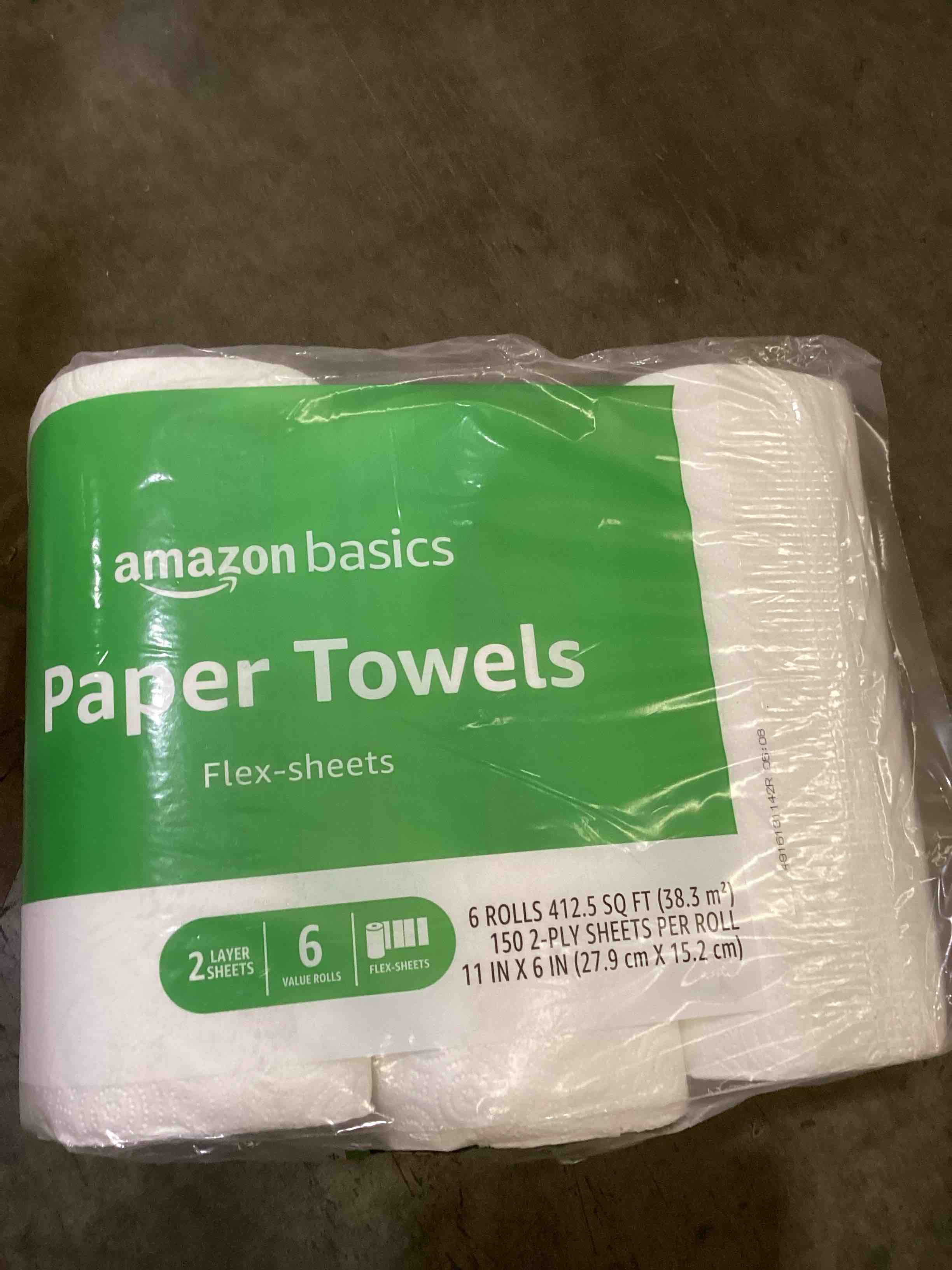 Amazon basics paper towels flex-sheets 6 rolls