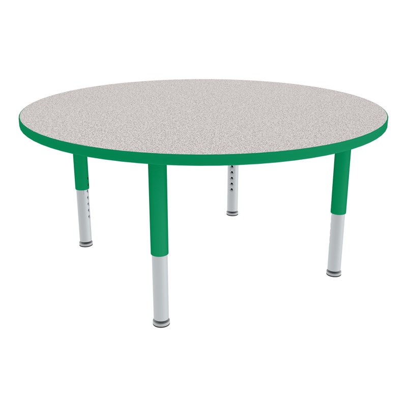 Round Preschool Collaborative Adjustable Height Circular Activity Table ...