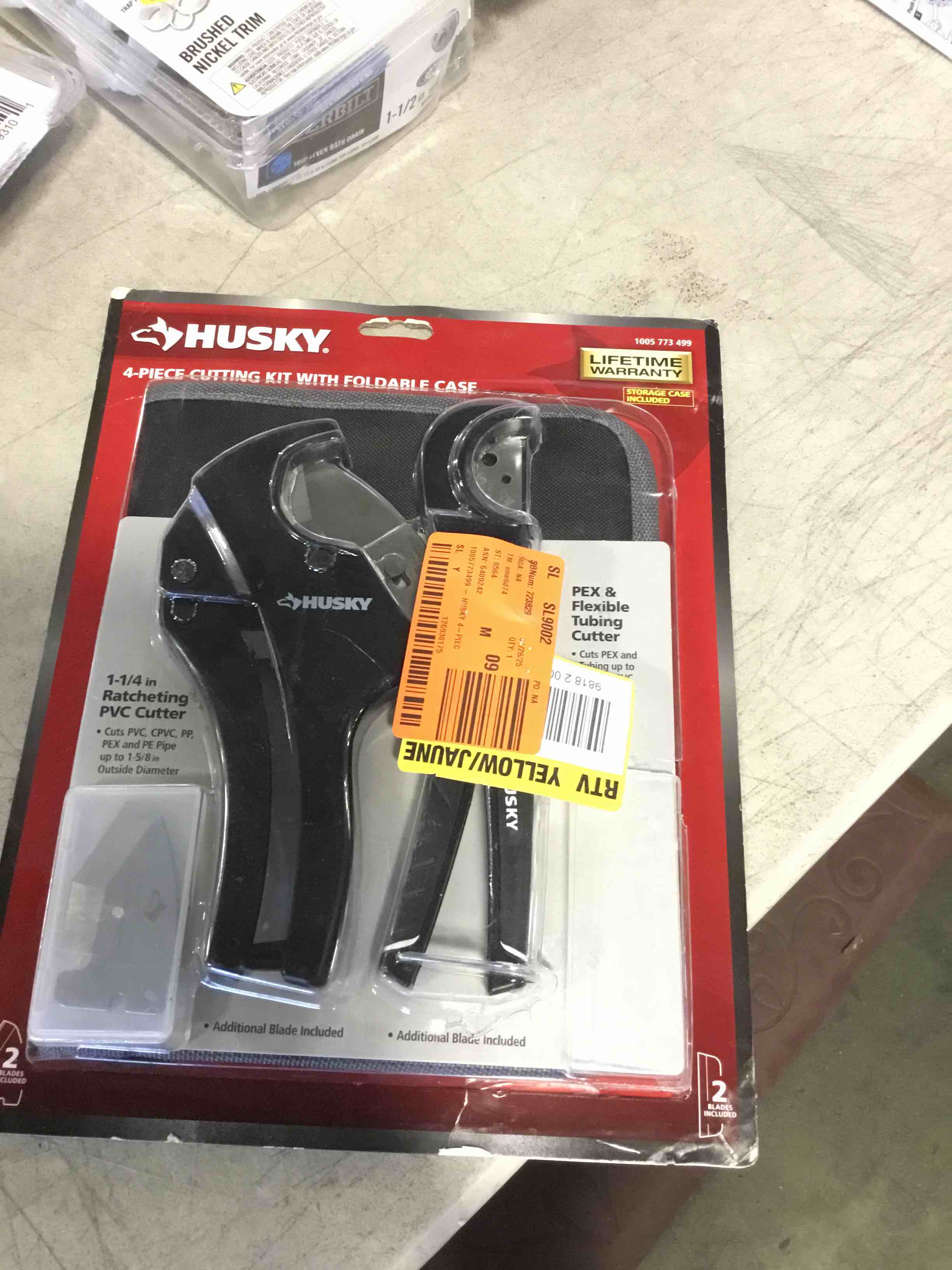 Husky 4-Piece PVC Cutting Kit with Foldable Pouch and Replacement Blades