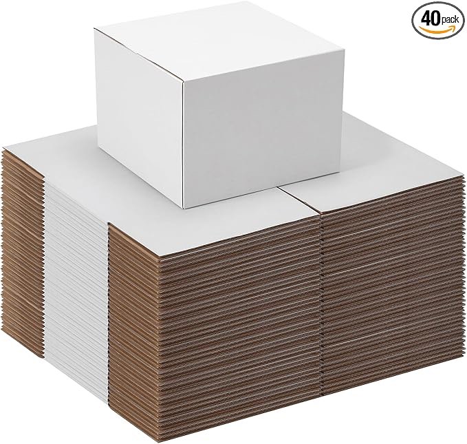 CH-BOX 50 Pack 7x6x2'' Small Shipping Boxes, Corrugated Cardboard ...