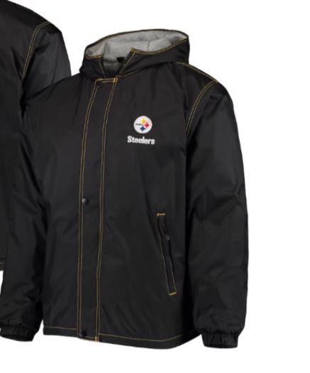 Men's Pittsburgh Steelers Dunbrooke Black Logo Legacy Stadium Full-Zip ...