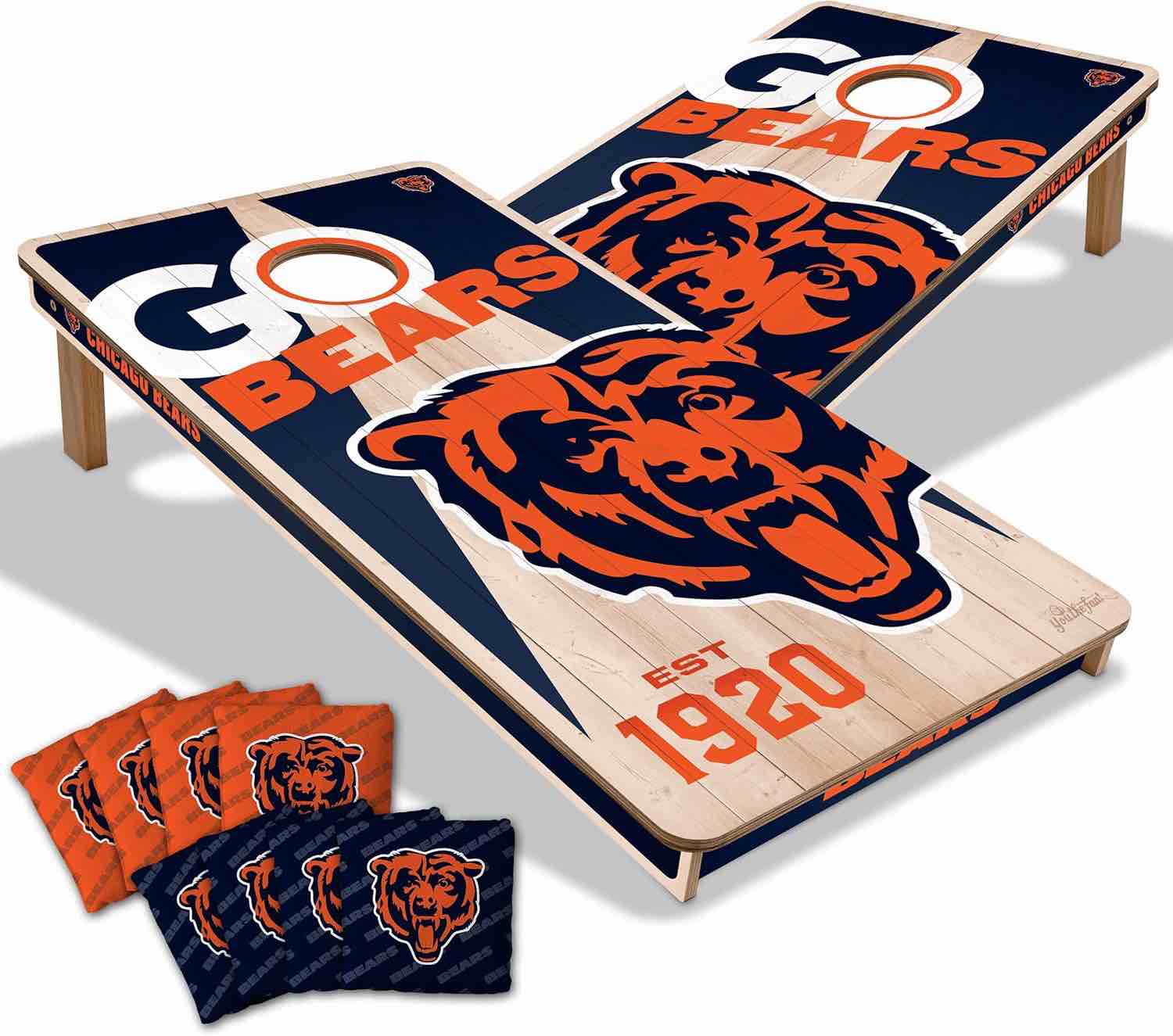 YouTheFan NFL Chicago Bears 2’ x 4’ Professional Wood Cornhole Game ...