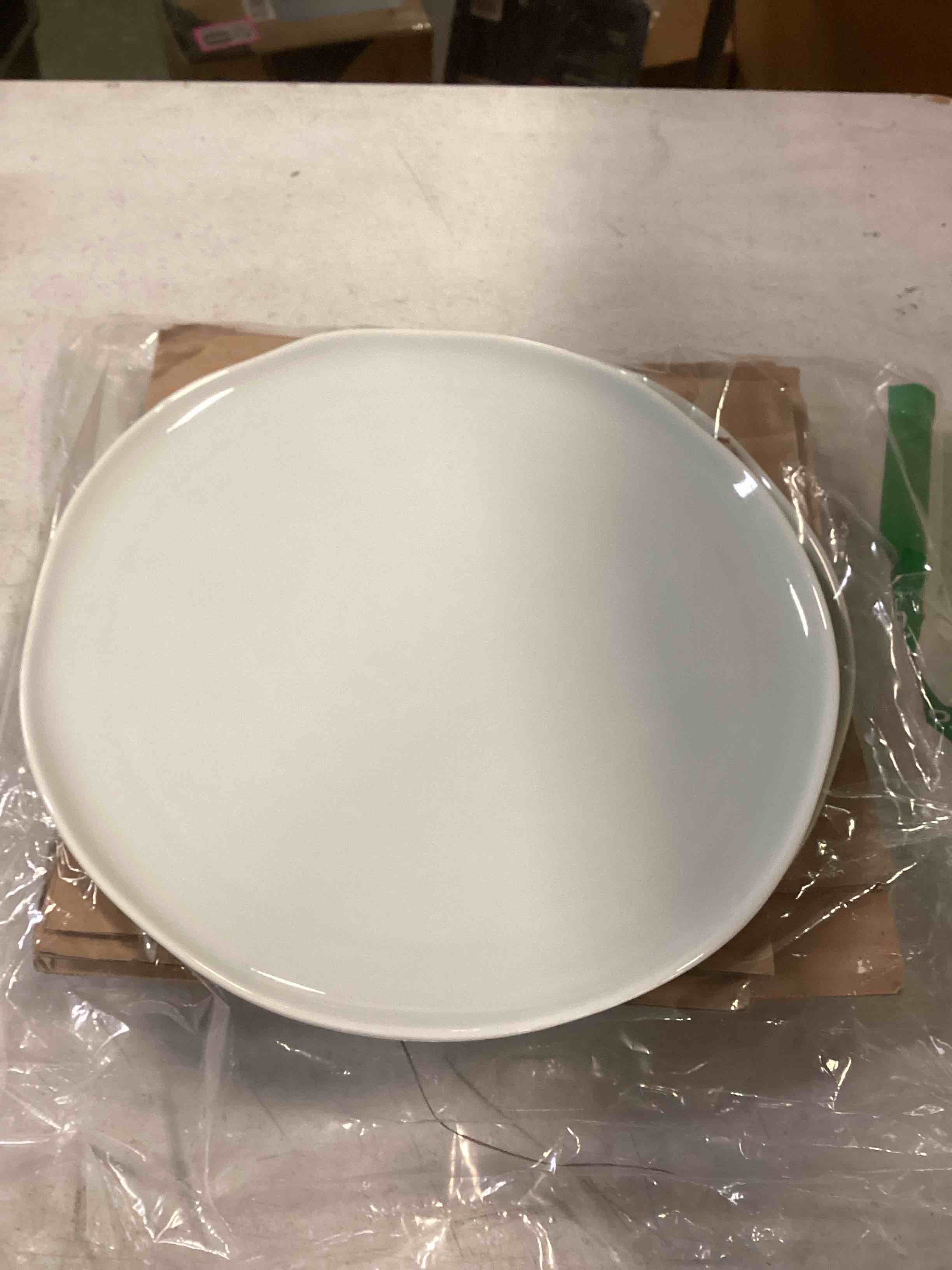 Luzerne LeRatio Handerafted Ceramic Plates light blue 4-pieces