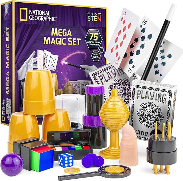 NATIONAL GEOGRAPHIC Mega Magic Set - More Than 75 Magic Tricks for Kids ...
