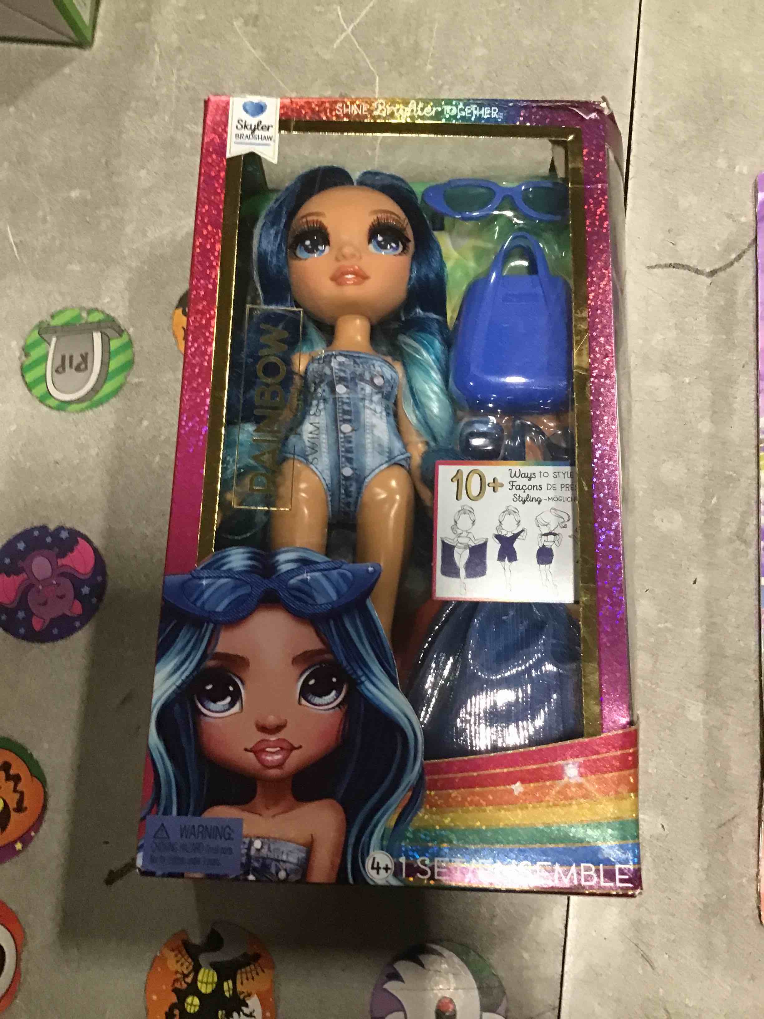 Barbie Rainbow High Swim & Style Skyler (Blue) 11” Doll with Shimmery ...