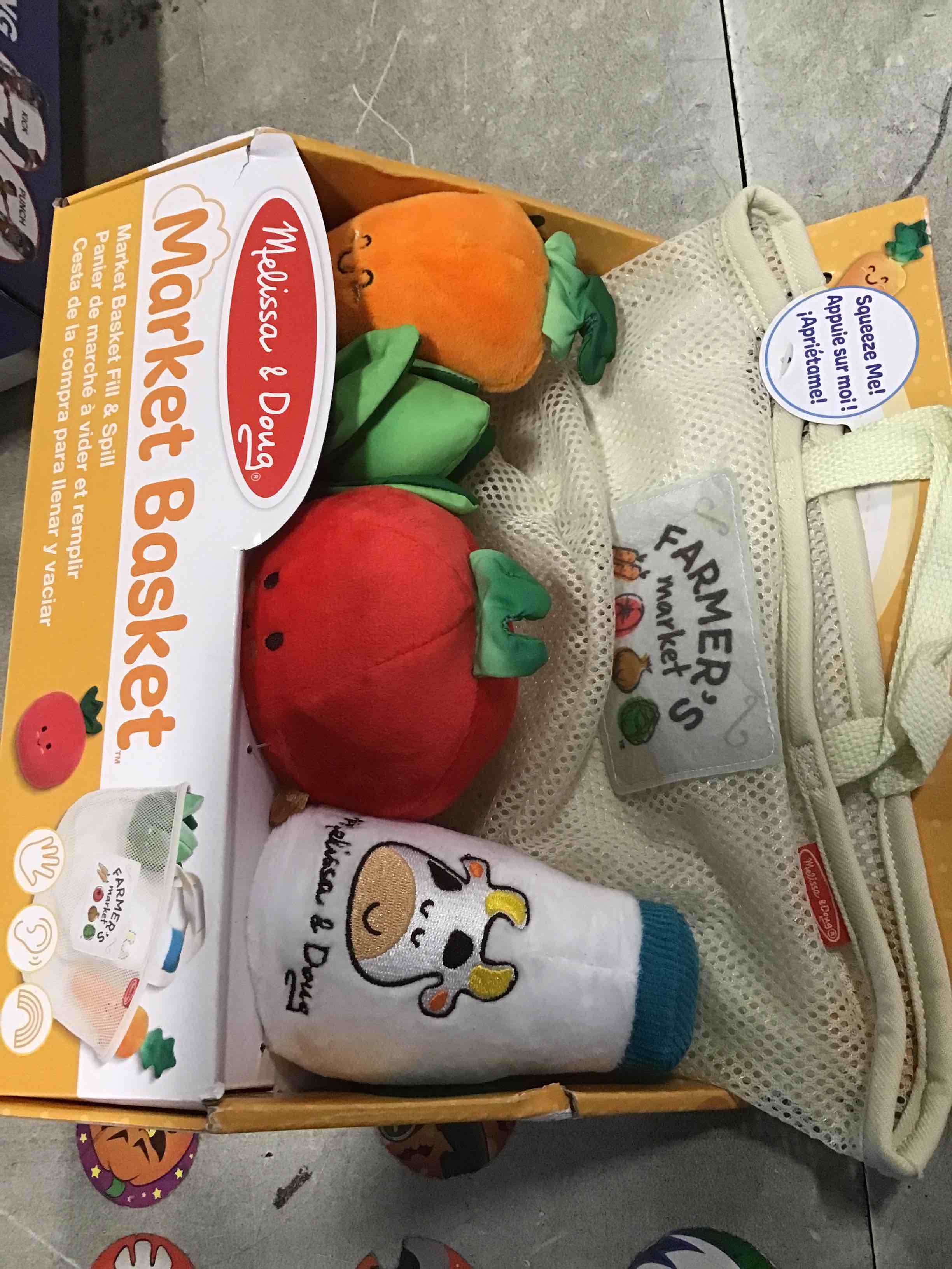 Melissa & Doug Multi-Sensory Market Basket Fill & Spill Infant Toy ...