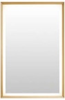 Bobrick Glass Mirror with Gold Steel Angle Frame,