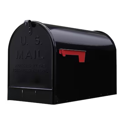 Architectural Mailboxes Post Mount Black Metal Extra Large Mailbox