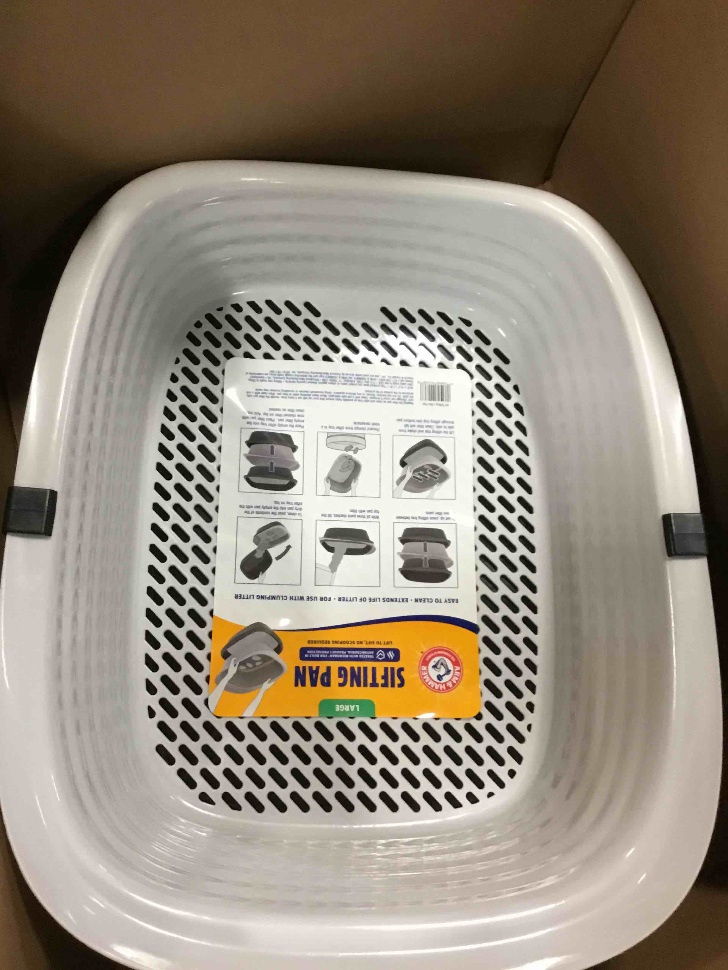 Arm & Hammer Large Sifting Litter Box Scoop Free Cat Litter Tray with ...
