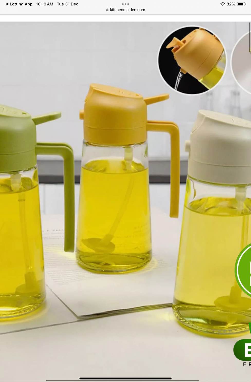 Multifunctional Oiler bKitchenmaiden Oil Dispenser
