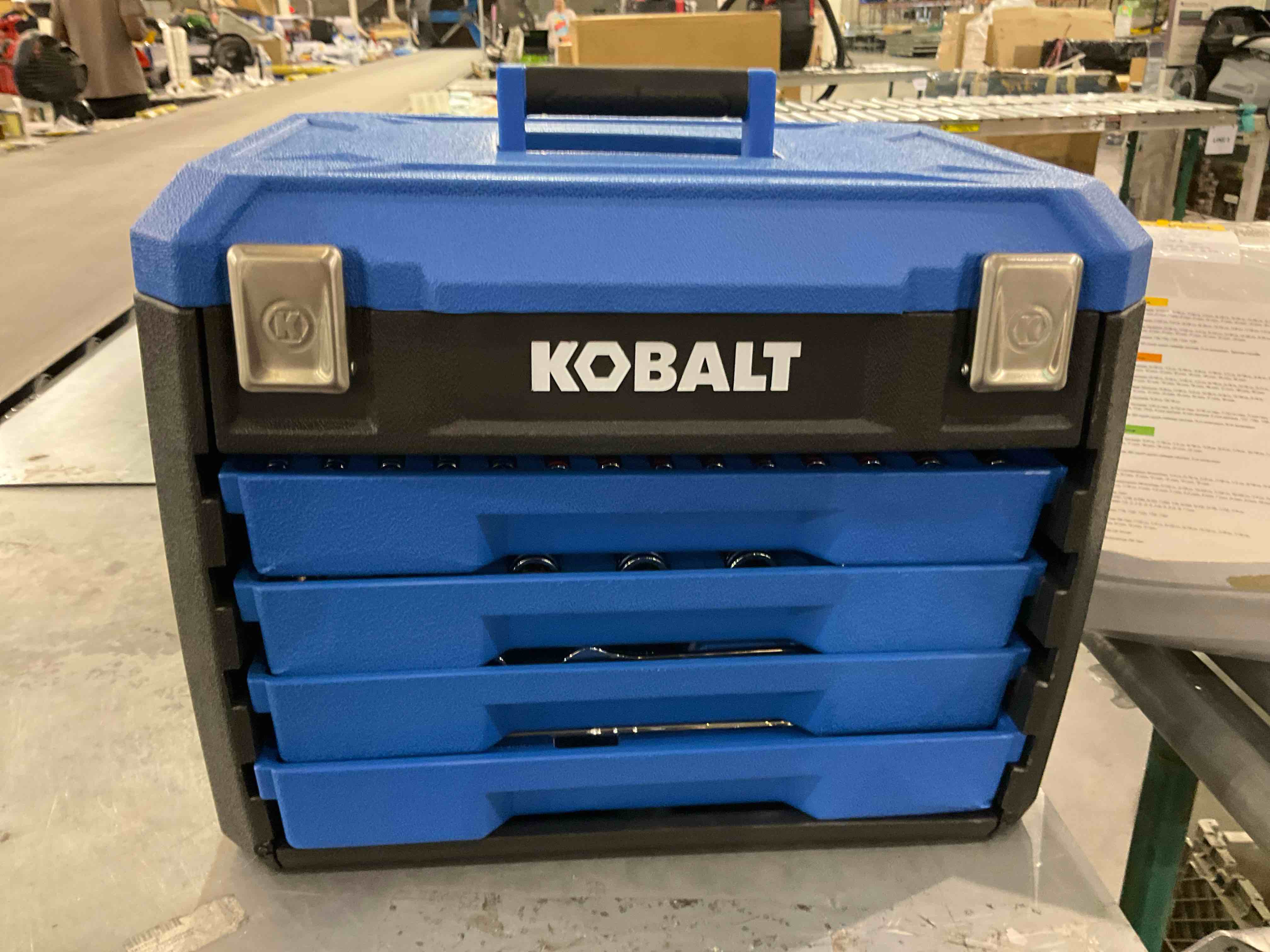 Kobalt 250-Piece Standard and Metric Polished Chrome Mechanics Tool Set ...