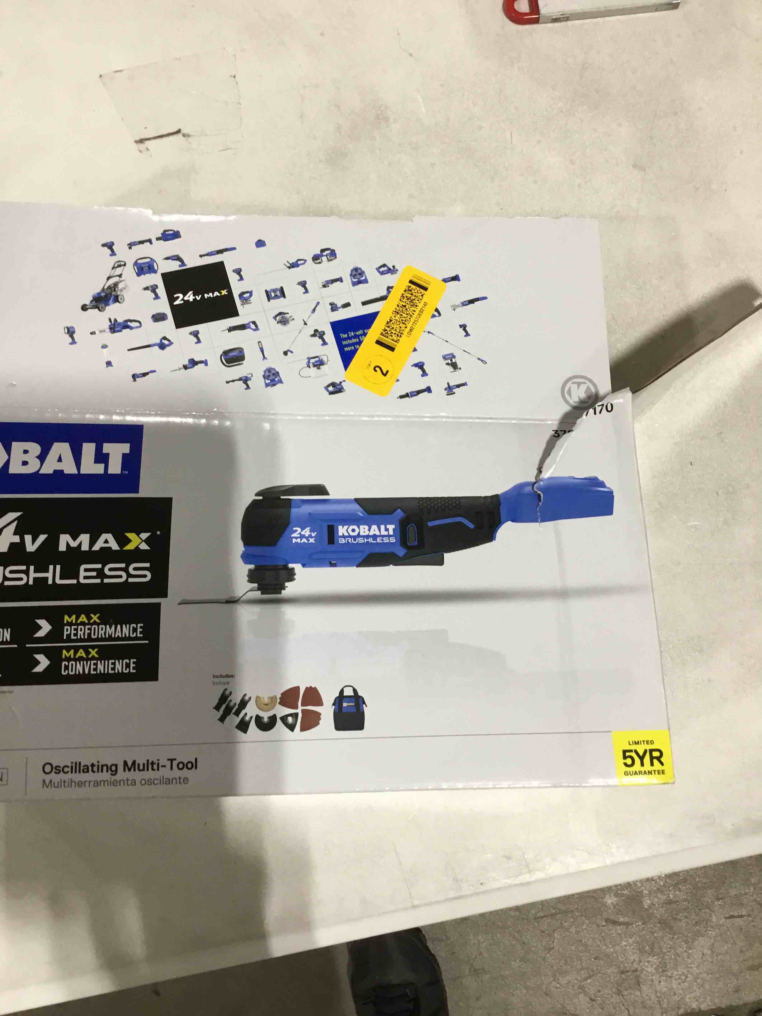 kobalt 5 in 24 volt max volt cordless angel grinder