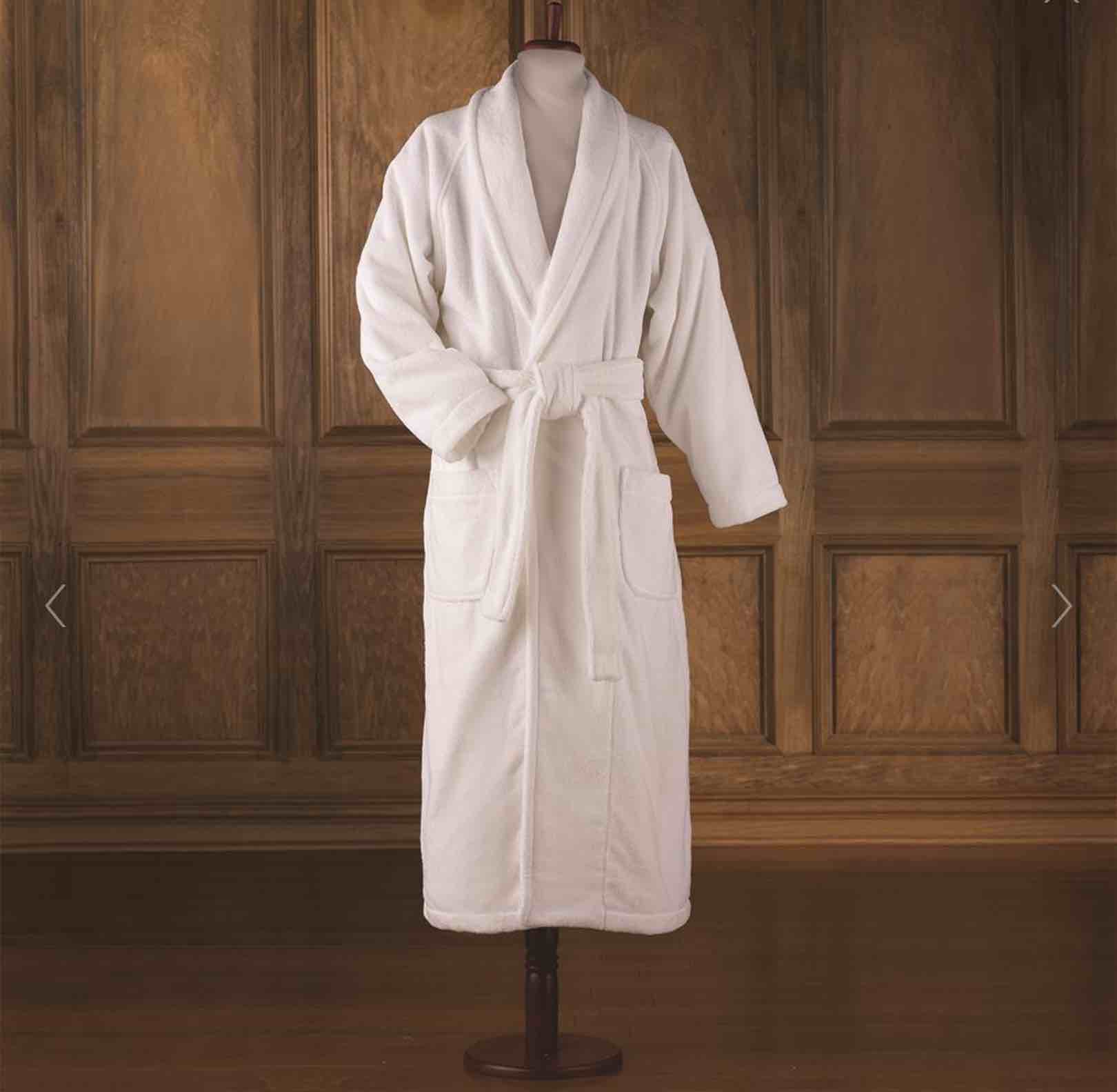 The Hammacher Schlemmer Genuine Turkish Cotton Luxury Bathrobe (White