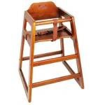 Premium Stacking High Chair with Walnut Finish, Space-Saving Design ...