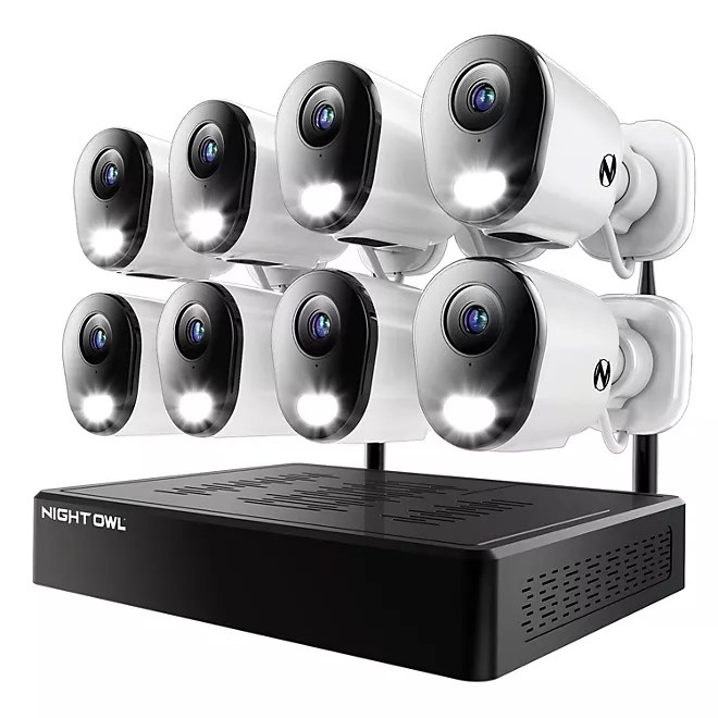 Night Owl 4K Cameras with 2TB NVR Security System, 8pk.