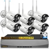OOSSXX 3.0MP Wireless Security Camera System, 6-Channel Cameras with ...