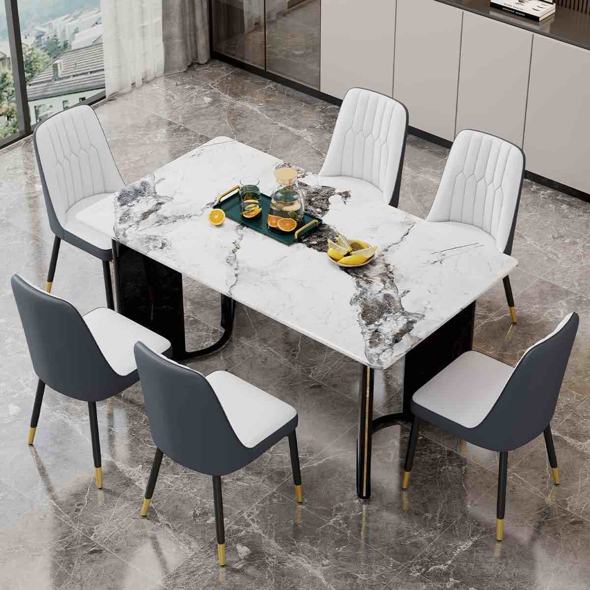 (incomplete table only) Faux Marble Dining set HKDM050 (similar to ...