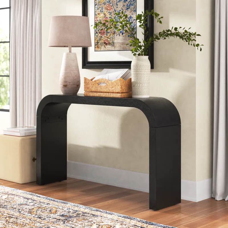 lopp curved console table