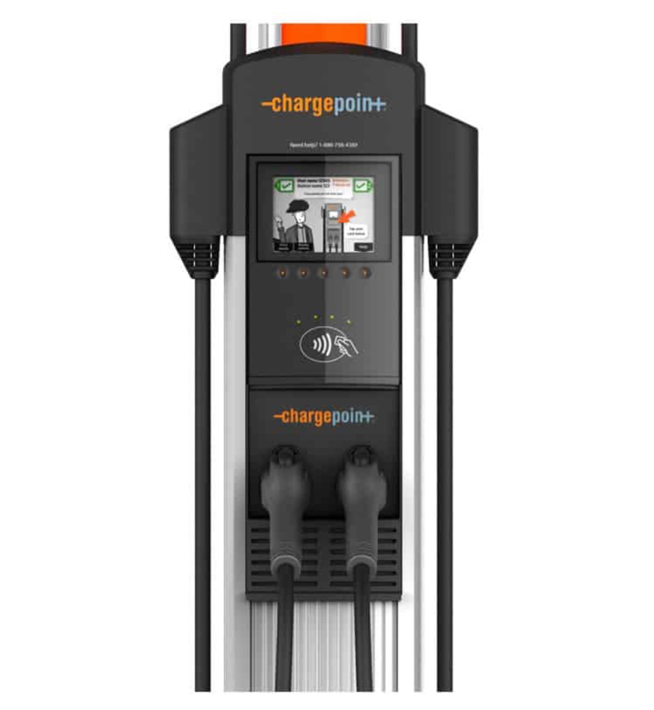 ChargePoint CT4021 EV Charge Station Dual Port Bollard Mount