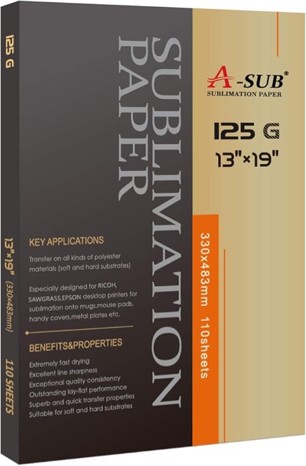 A-SUB Sublimation Paper 13X19 Inch 110 Sheets ONLY Compatible with ...