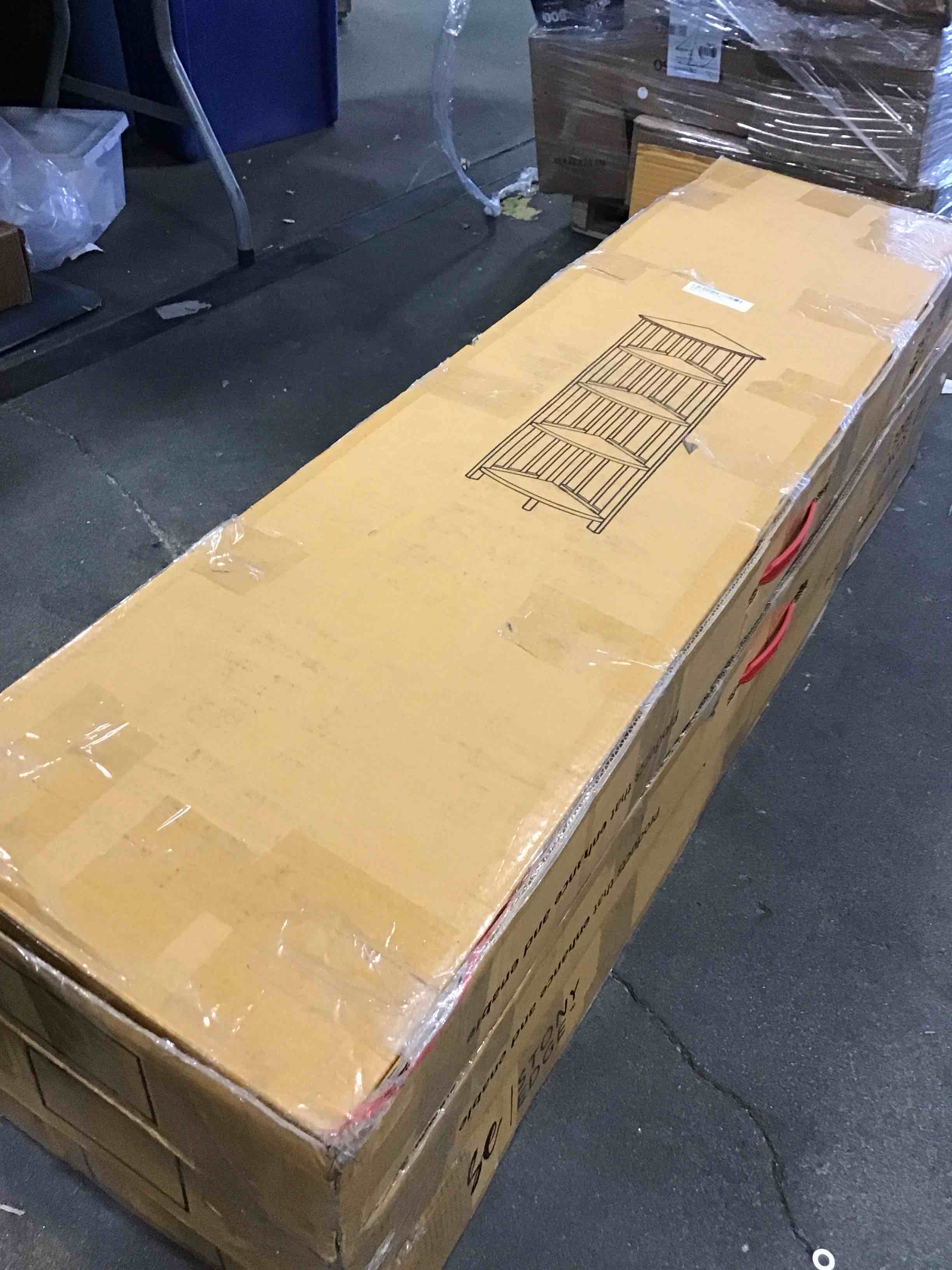 Stony-Edge 5-Tier Folding Corner Bookshelf Honey Oak Wood Finish 51x12 ...