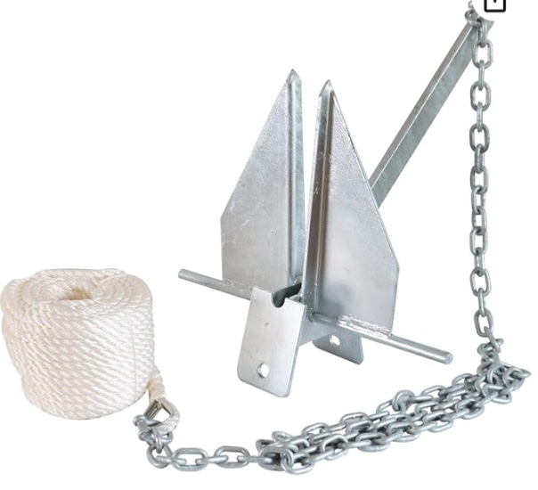 Heavy Boat Anchor Kit Fluke Anchor with Anchor Chain and Boat Anchor ...