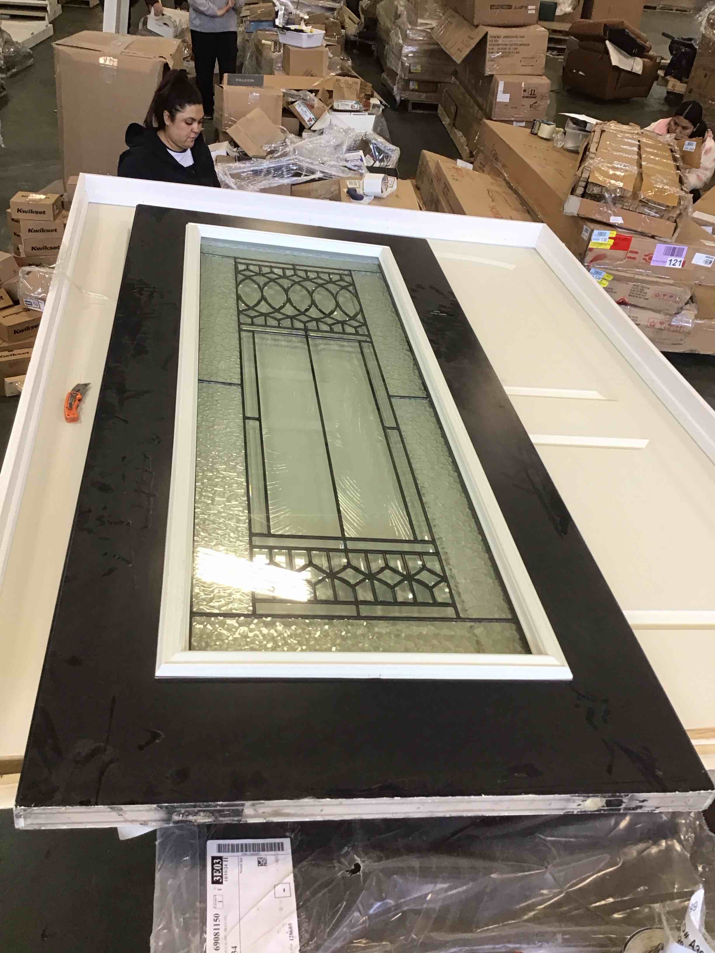 6’7”x 3’ black and glass accent door