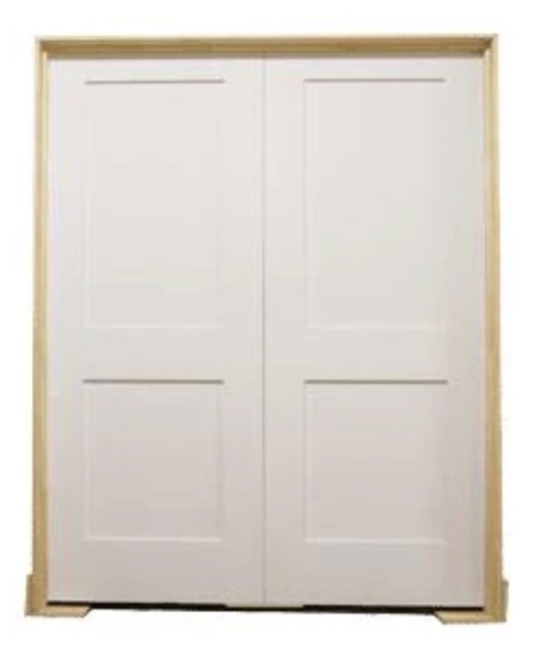 5’ 0” x 6’ 8” 2 panel double door