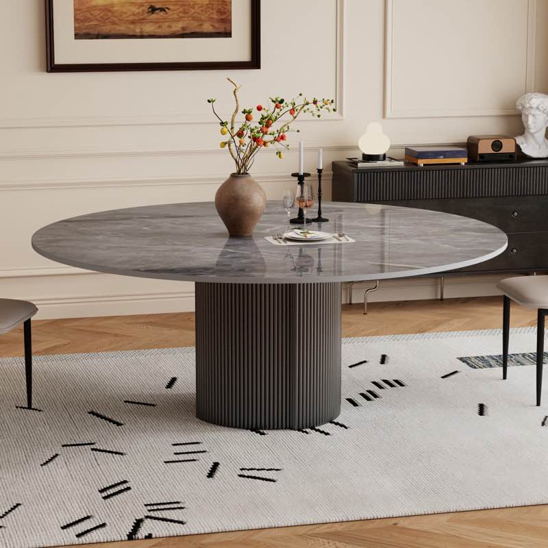 **INCOMPLETE **Henigman Faux Marble Round 59'' Dining Table (only base)