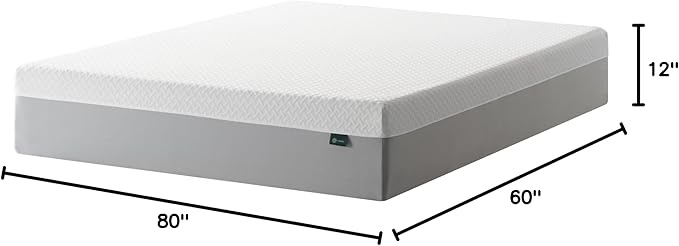 ZINUS 12 Inch Green Tea Essential Memory Foam Mattress [New Version], Queen, Fiberglass Free ...