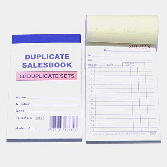 19pk All Purpose Carbonless Sales Invoice Book 50 Forms 5 1/2" X 3 1/2 ...