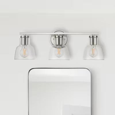 (Incompleto)allen + roth Irvine 23-Inches 3 -Light Brushed Nickel ...