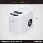 Magic Chef MCIM22W Portable Countertop Ice Cube Maker Machine w ...