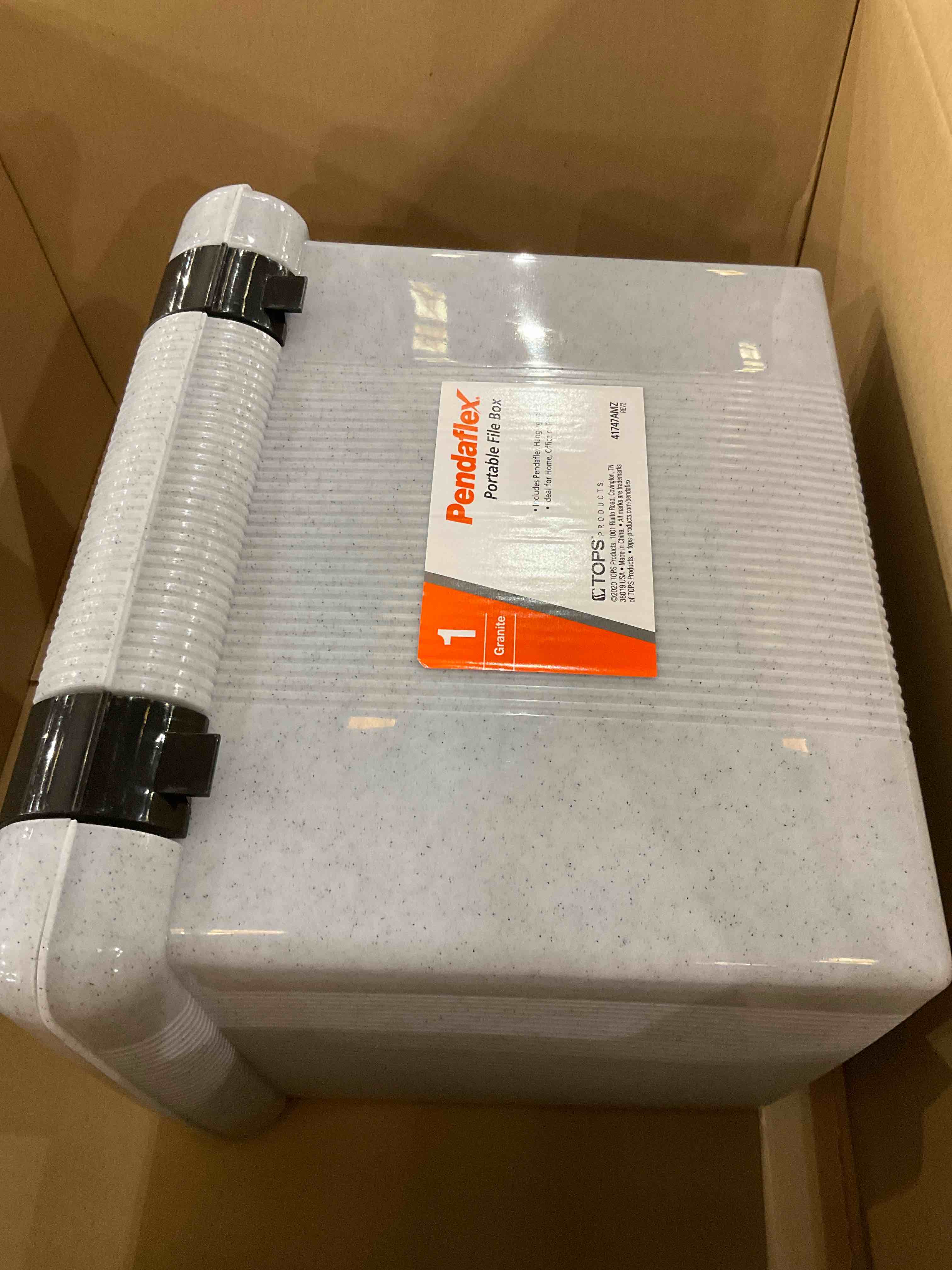 Pendaflex Portable File Box with File Rails, Hinged Lid with Double ...