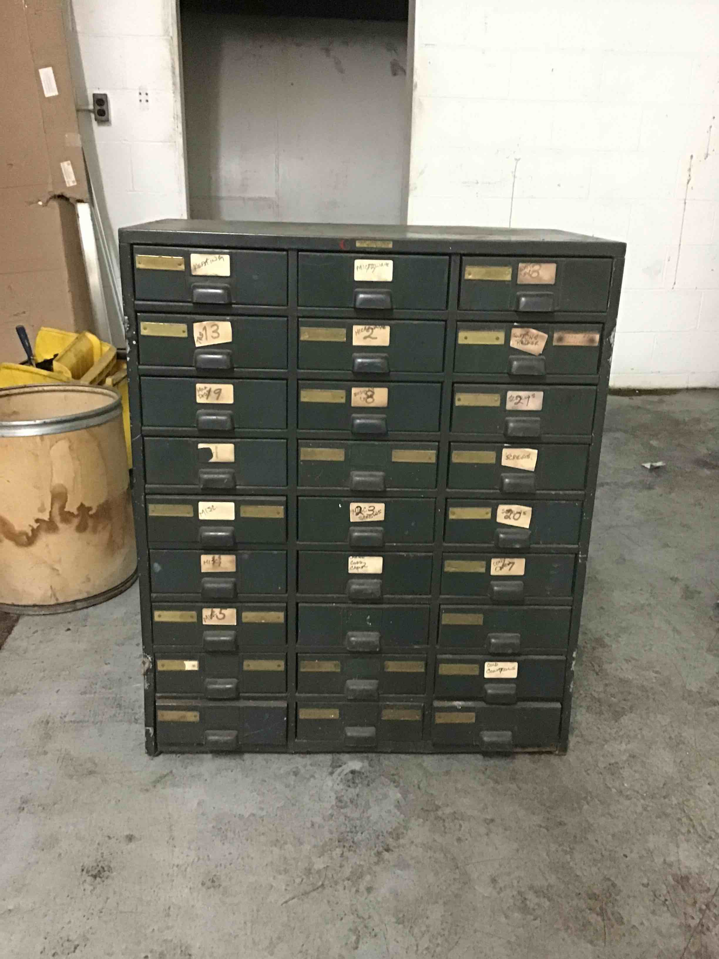 Hobart 27 Compartment Stock Cabinet