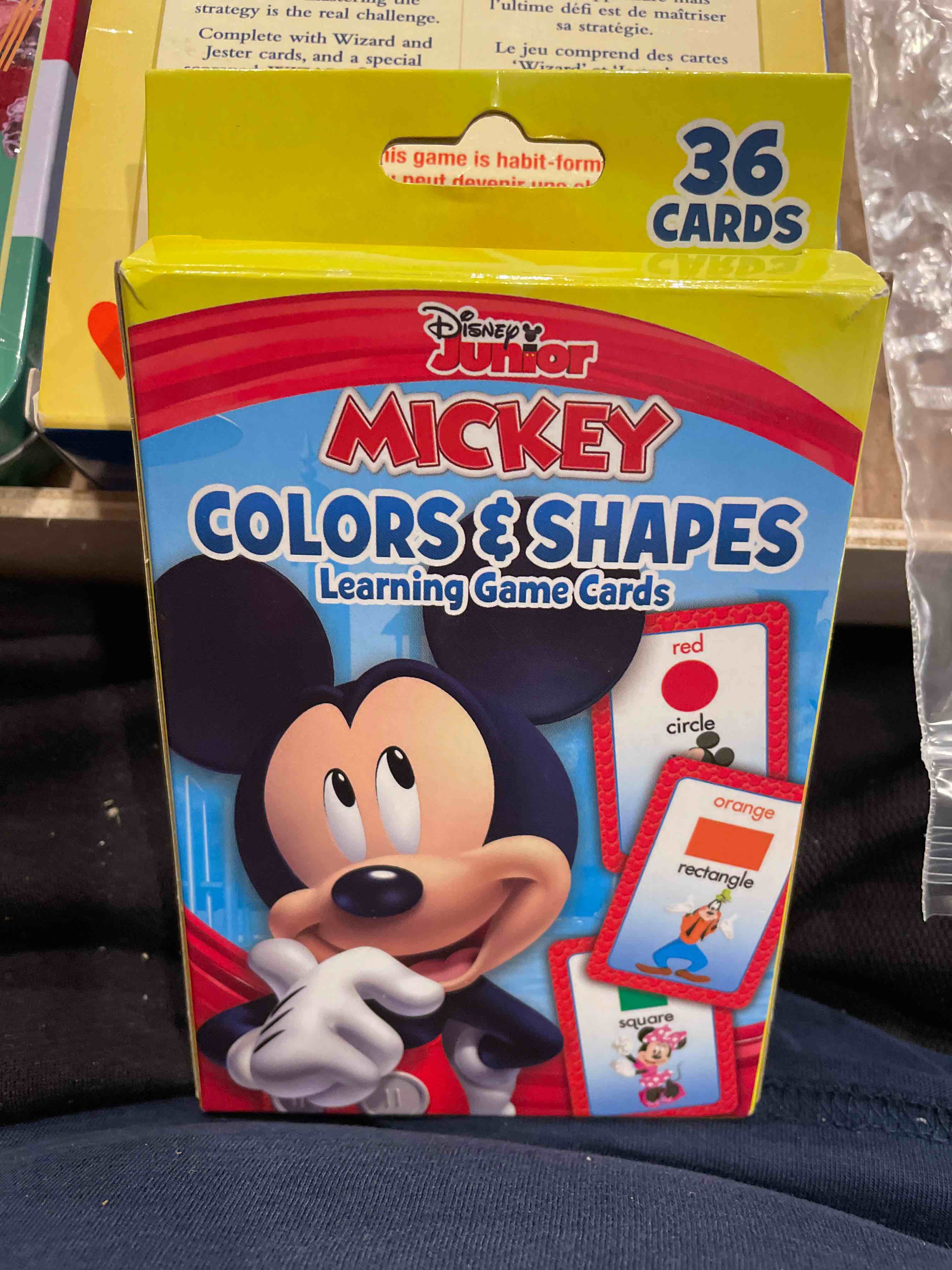 Mickey Colors and Shapes Learning Game Cards