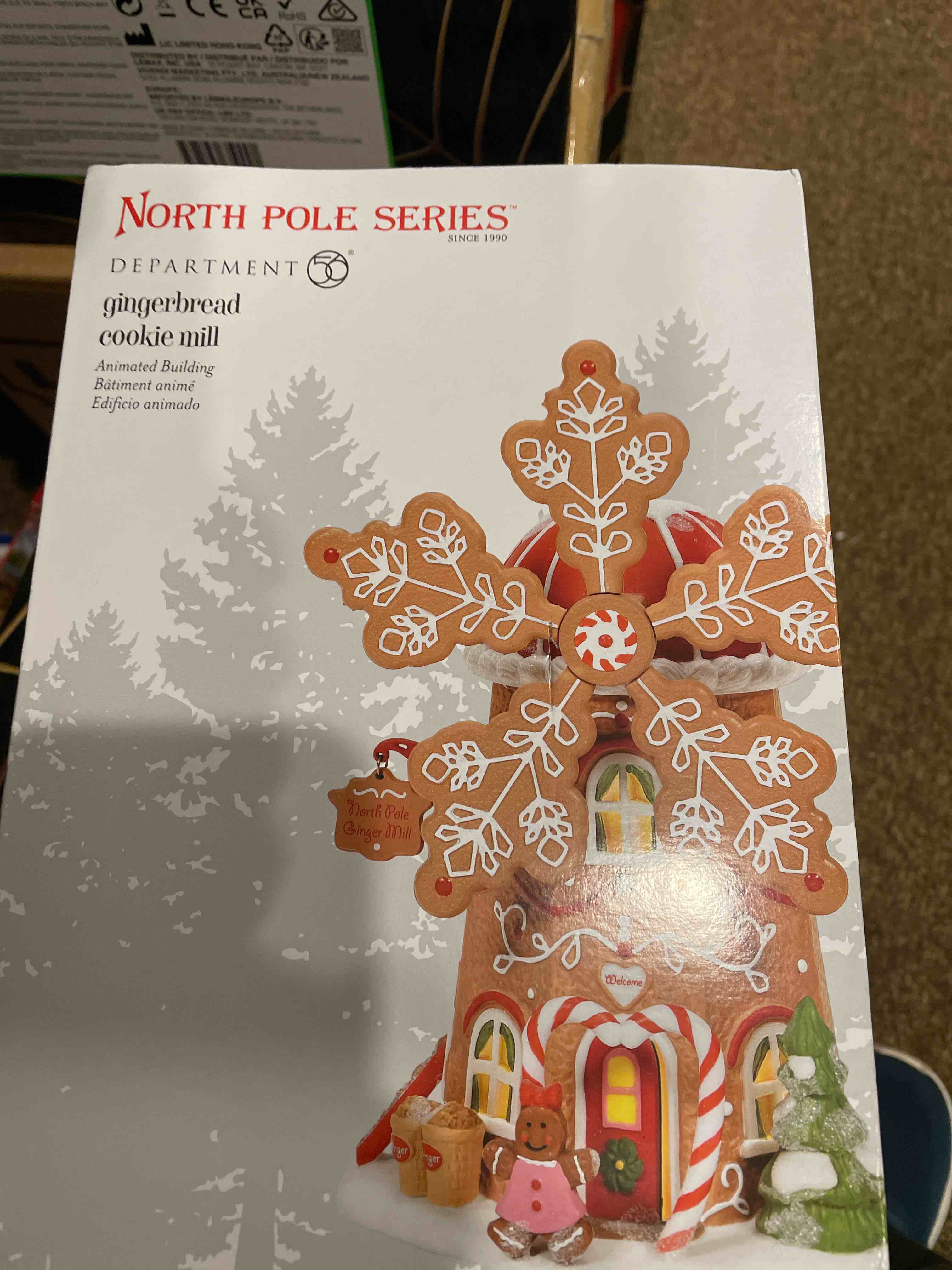 Department 56 North Pole Village Gingerbread Cookie Mill Animated Lit ...