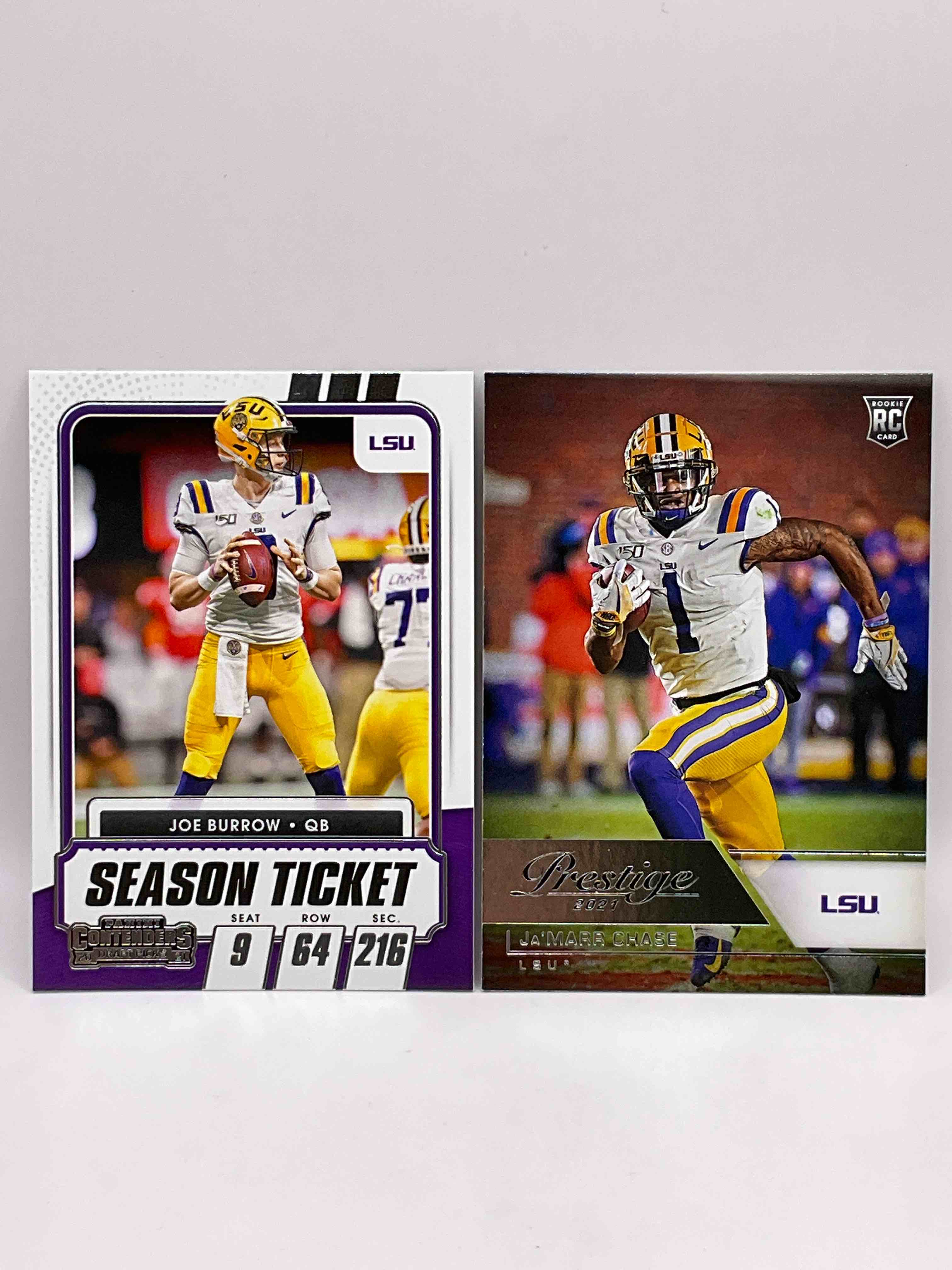 LSU Brothers! Joe Burrow 2021 Season Ticket Card & Ja’marr Chase 2021 ...