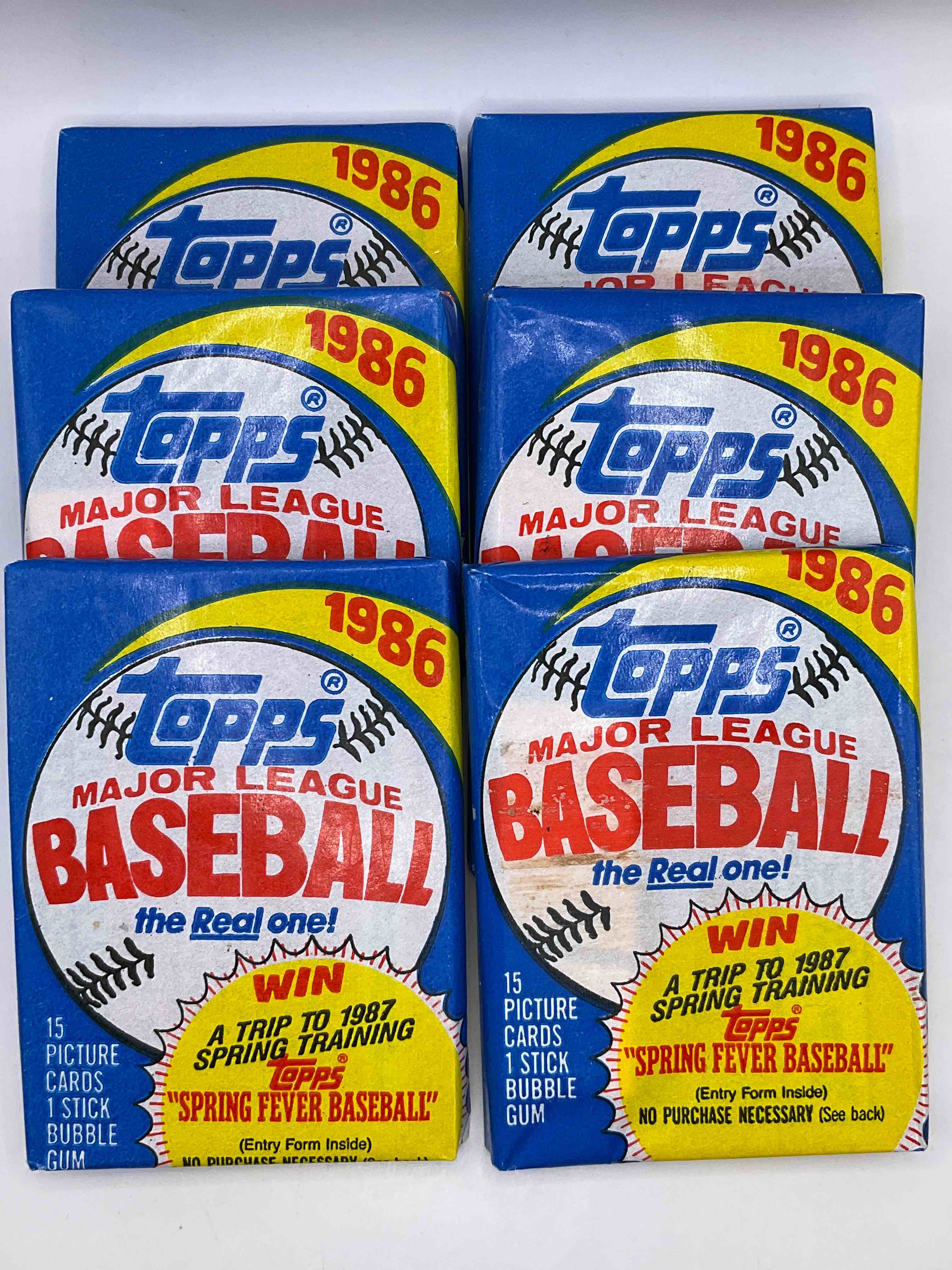 1986 Topps Baseball Unopened Wax Packs Direct From Original Sealed Case ...