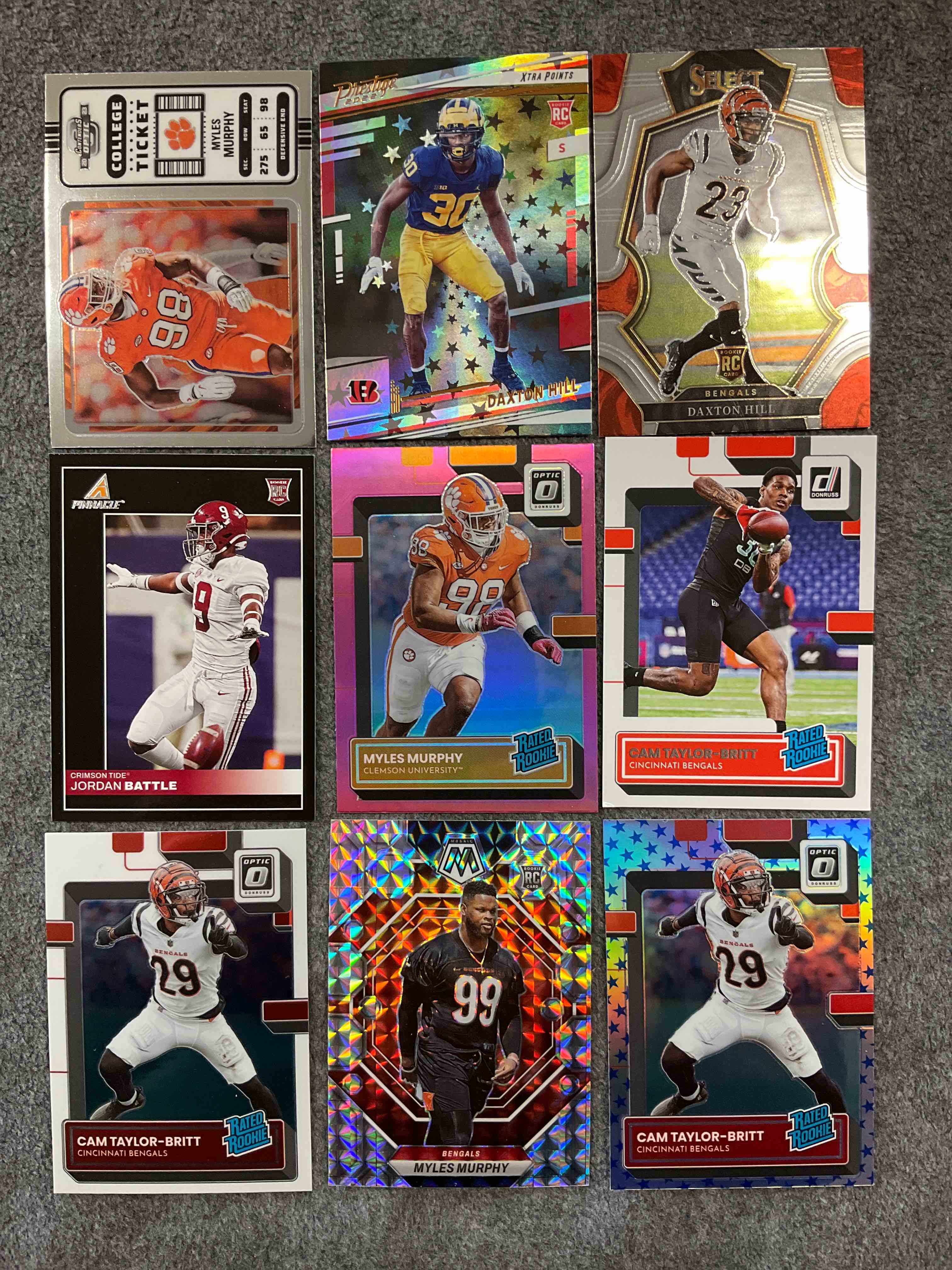 Defense Bundle! Myles Murphy, Daxton Hill, Jordan Battle & Cam Taylor Britt Rookies!