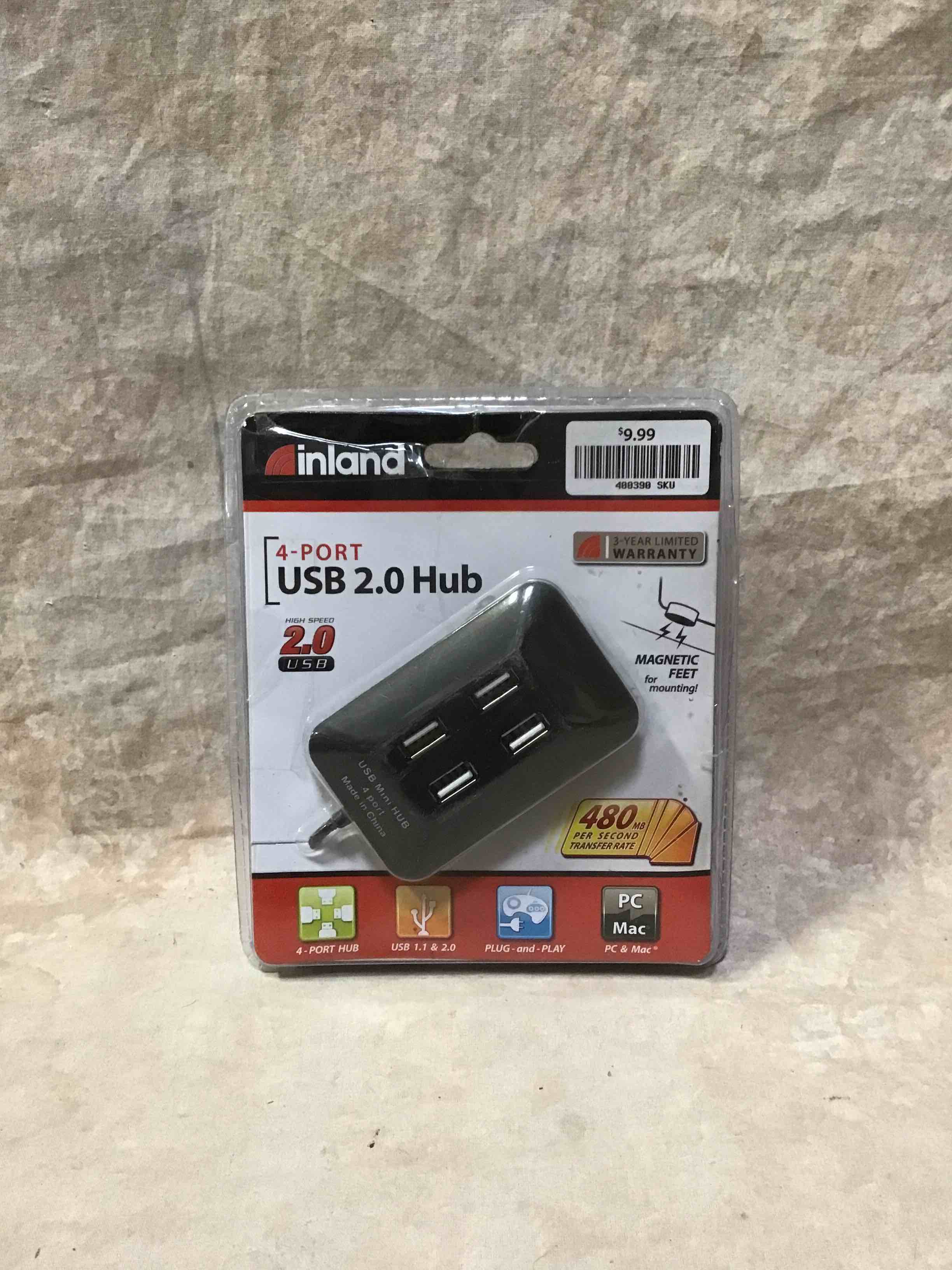 Inland 4-Port USB 2.0 Hub