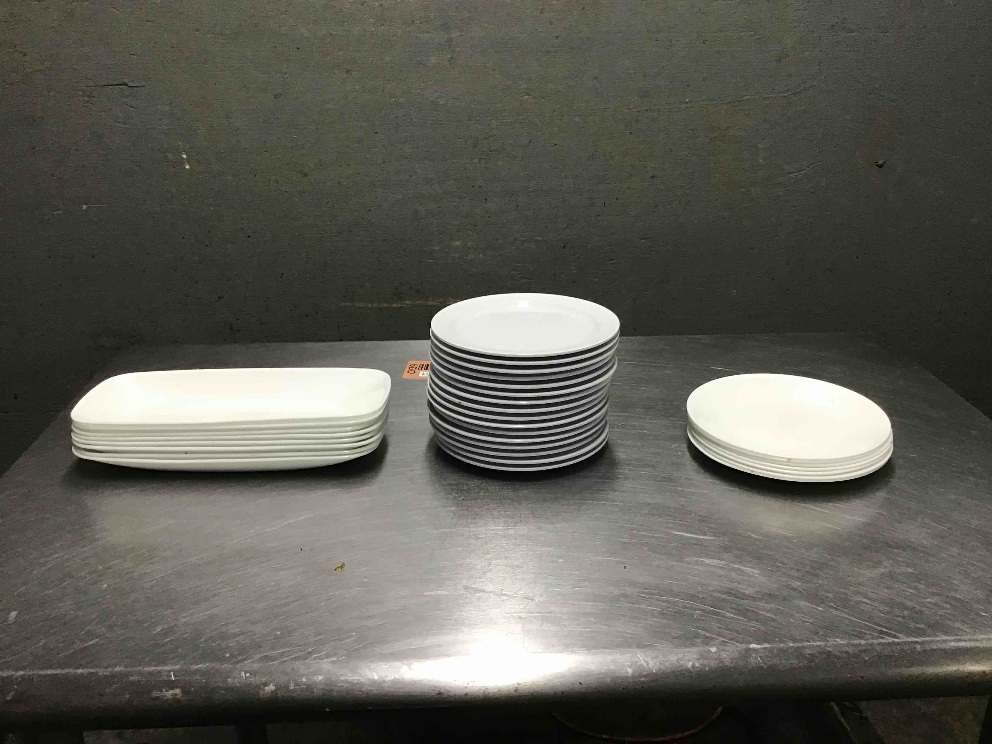 Thunder Group NS106W Nustone 6 1/2 Inch Narrow Rim White Melamine Plate ...