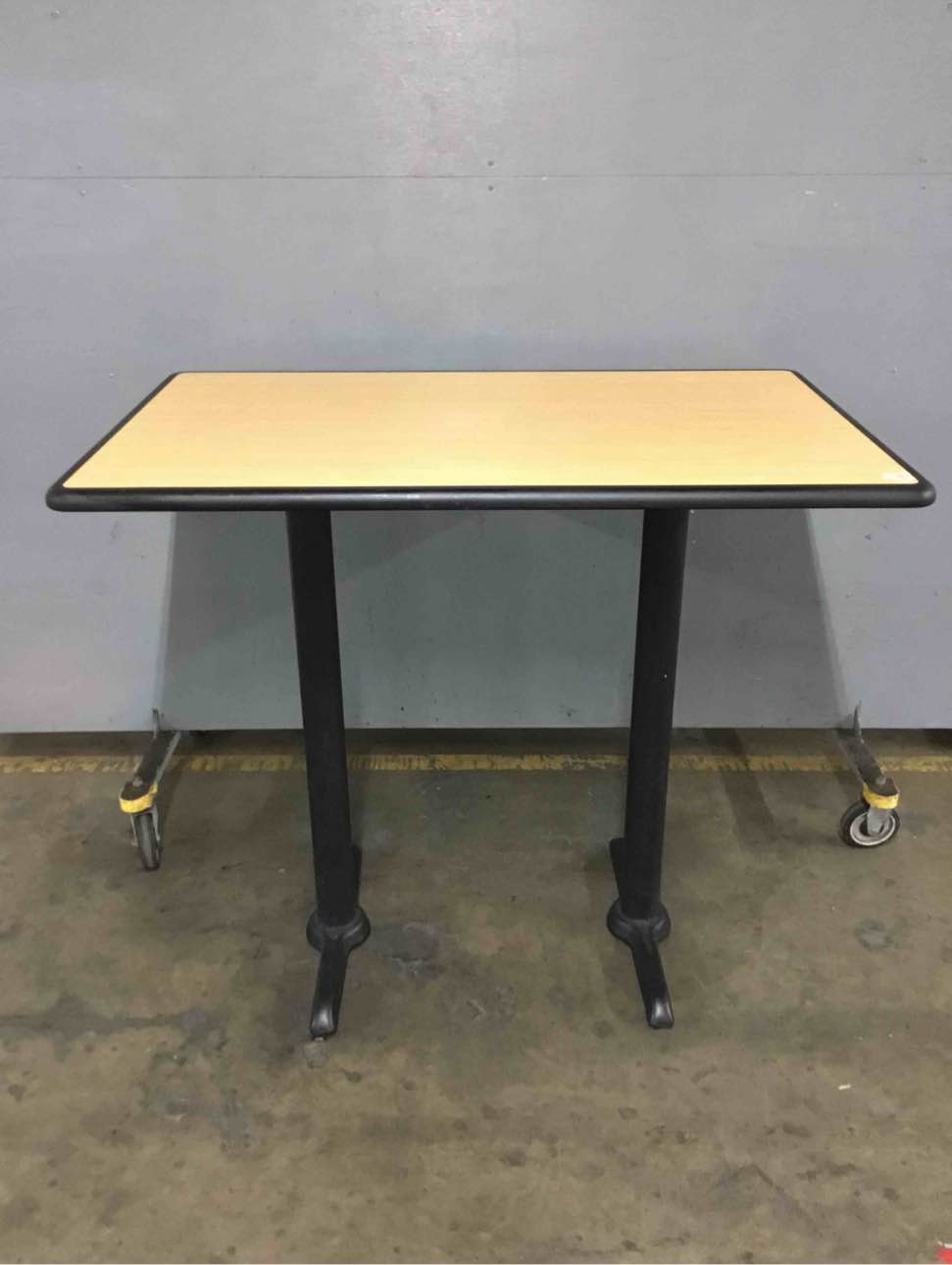 48 Inch Wood Grain Formica Top Bar Height Table