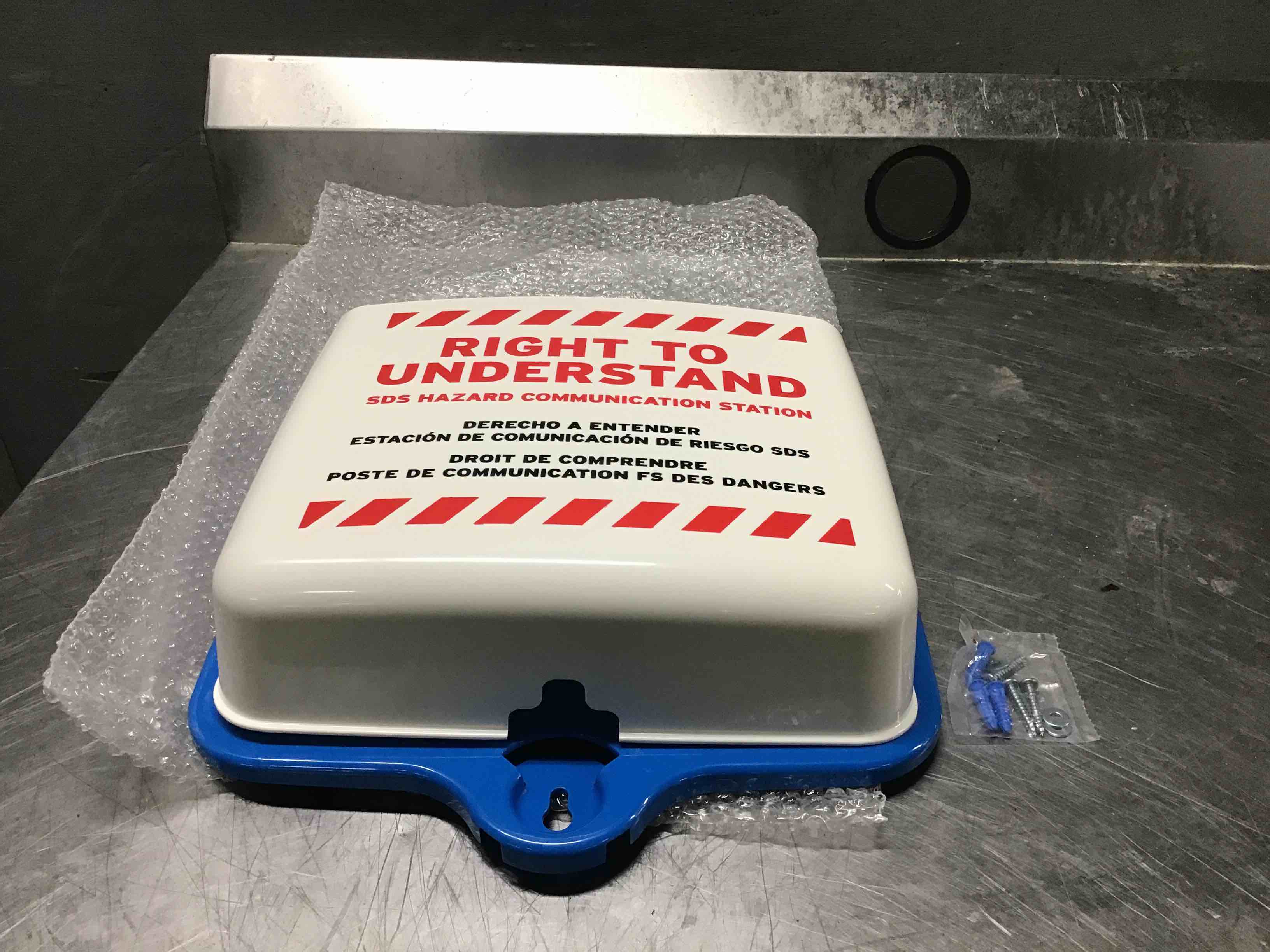 Ecolab Solid Plastic SDS Hazard Communication Station