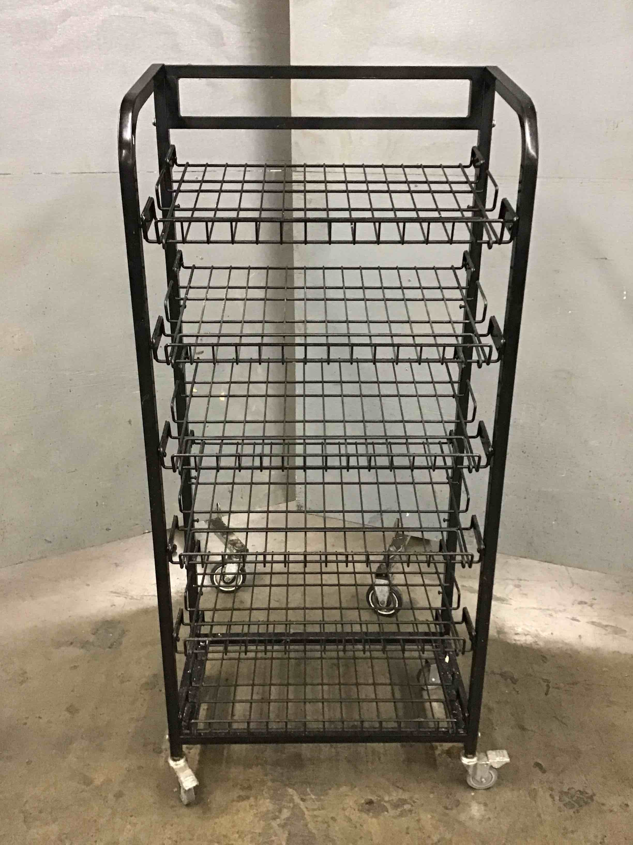 Adjustable 6 Shelf Mobile Storage Rack